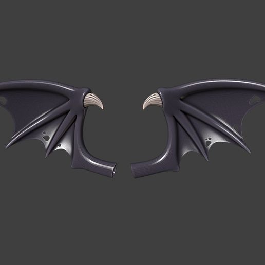 🦇 Morrigan Aensland lilith Bat Wings on wig from Darkstalkers prop ...