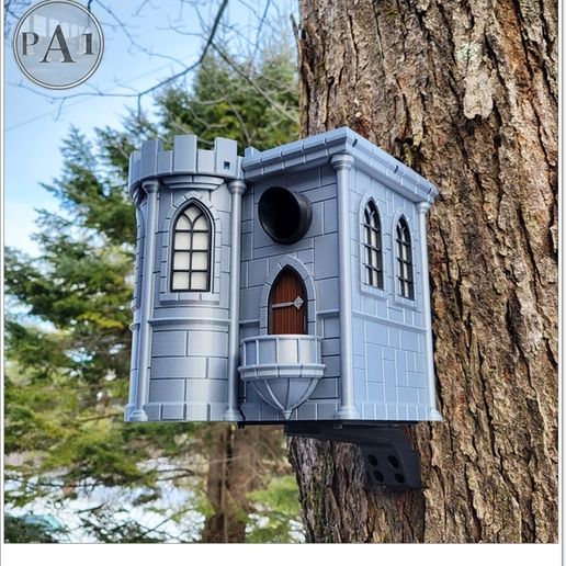 🏰 CASTLE BIRDHOUSE - 100% SUPPORT FREE・ 3D File for ・Cults