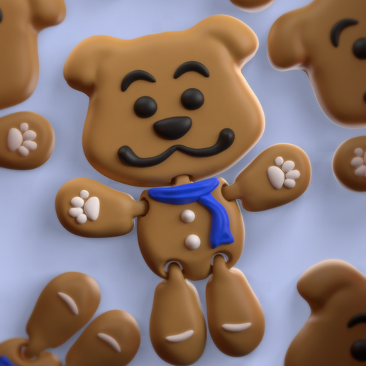 STL file Gingerbread Dog Ornament 🐕 ・3D print design to download・Cults