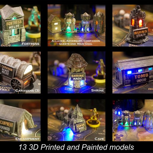 ♟ Return to Dark Tower Quest Markers・ STL File for 3D printing・Cults