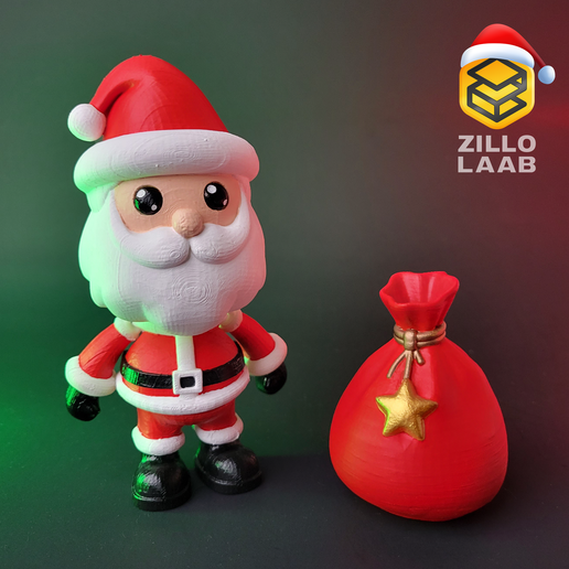 Cuddlebelly: Chubby Santa Pal! 🎅 ・ 3D File for ・Cults