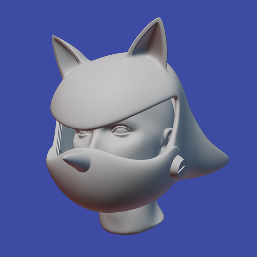 🦔 Metal Sonic Mask for Cosplay・ STL File for 3D printing・Cults