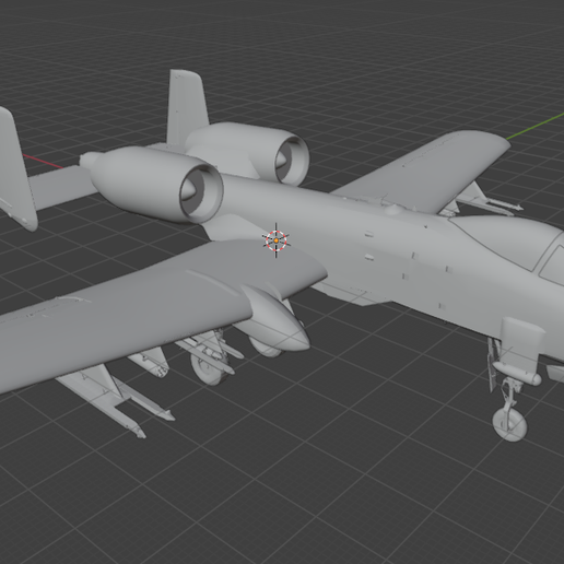 ⚡ Fairchild Republic A-10 Thunderbolt II (MESH)・Free OBJ File for 3D ...