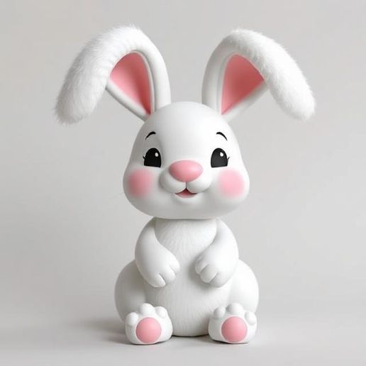 🗿 The Fluffy Bunny・ STL File for 3D printing・Cults