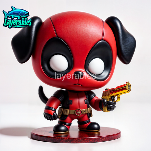 Archivo STL Chibi Deadpool Dog - Cute 3D Model for Printing 🐕 ・Diseño ...
