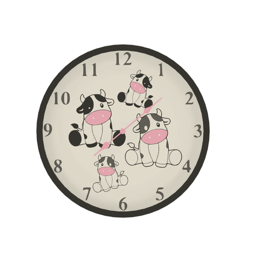 🐄 Cow clock・ STL File for 3D printing・Cults