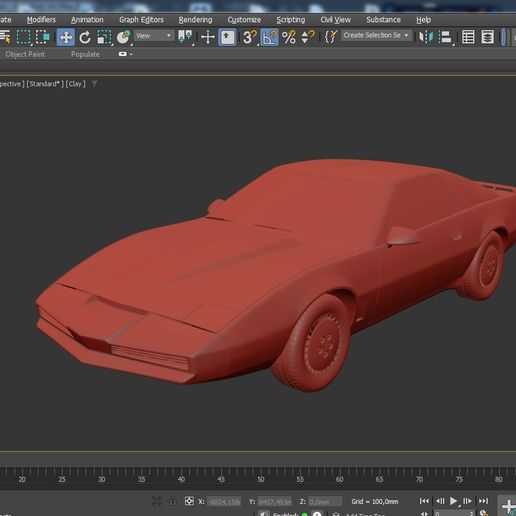 🚗 Pontiac Firebird 1982 KITT (Knight Rider Classic)・ STL File for 3D ...