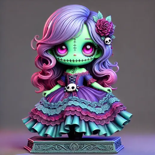 🧟 Zombie Chibi Girl・Archivo STL para Impresión 3D・Cults