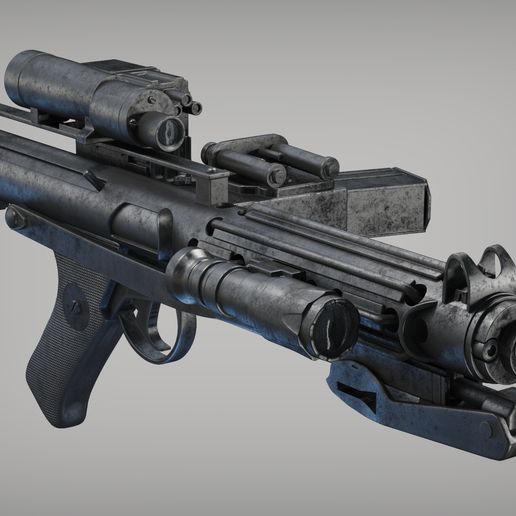 🫡 E-11 BLASTER FROM ROGUE ONE 1:1 Scale・ STL File for 3D printing・Cults