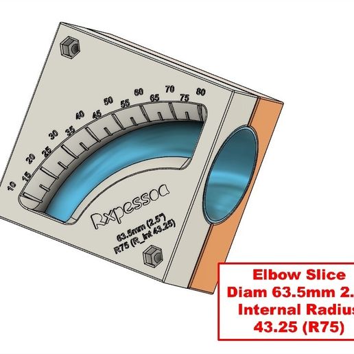 🚗 Elbow Cut (D63.5mm 2.5" Rint43.25) Cutting Tool Holder・ STL File for ...