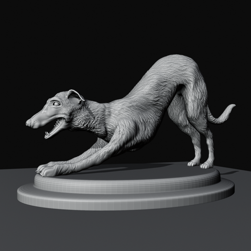 STL file whippet dog leaning forward mouth open stl 🐕 ・3D print design ...