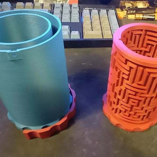 🧩 Dual layer maze puzzle box・Free STL File for ・Cults