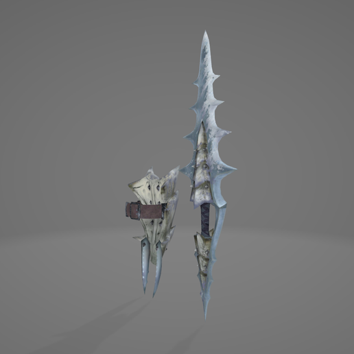 👹 MONSTER HUNTER WORLD FROSTFANG BARIOTH SWORD AND SHIELD・ STL File for ...