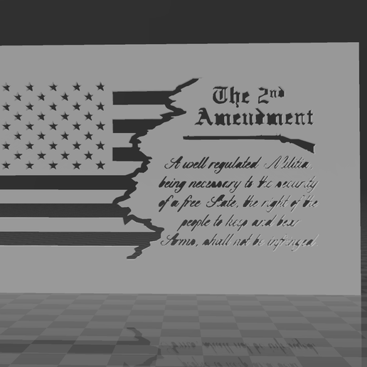 🥈 2nd Amendment LED Wall Display.・ STL File for 3D printing・Cults