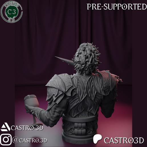 👤 Astarion Ancunin - Baldurs Gate 3 Bust Collection 3D print model・ 3D ...