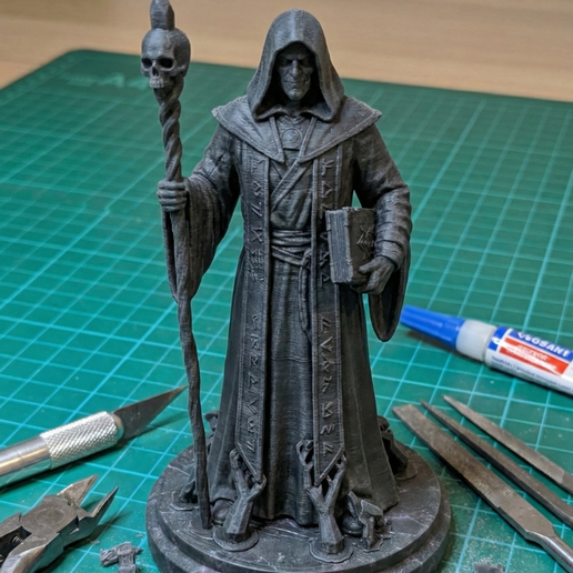 ♟️ Necromancer Bishop - The Dark Cultist | Dark Fantasy Chess Statue ...