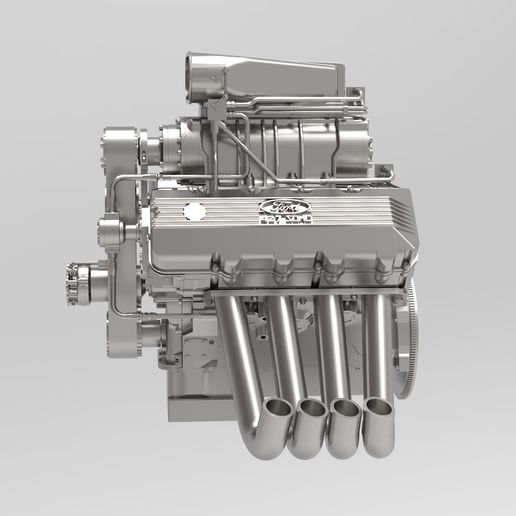 🚙 Blown Ford 427 SOHC CAMMER 1970s・ 3D File for 3D printing・Cults