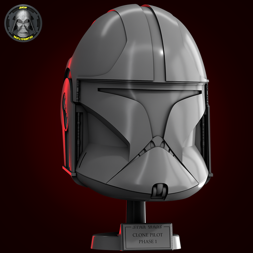 🧑‍ ️ Clone Pilot - Phase 1 - Life Size Helmet・ 3D File for 3D printing ...