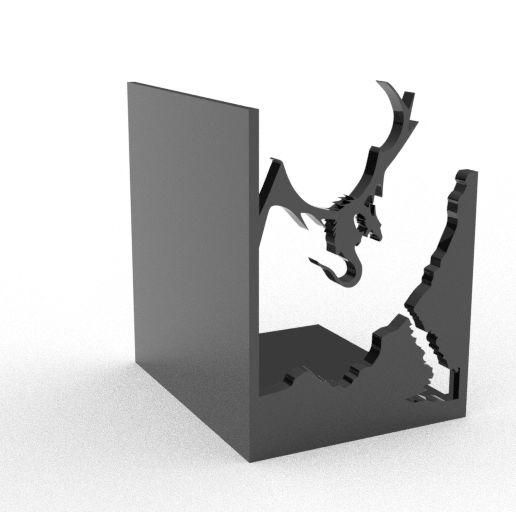 📚 BOOKENDS dracarys・ STL File for 3D printing・Cults