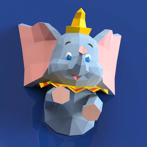 🐘 DUMBO ELEPHANT・ 3D File for Papercraft & Origami・Cults