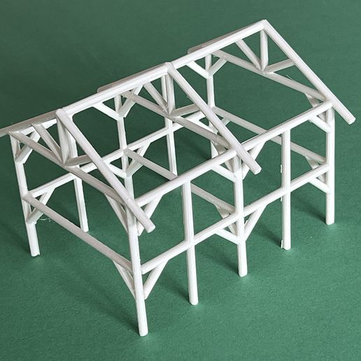 🏠 POST and BEAM HO SCALE・Free 3D File for ・Cults