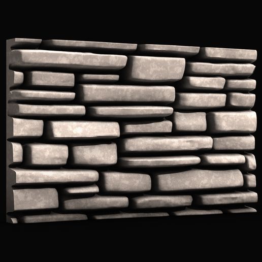 STL file Stone Wall 71 🗿 ・3D printing idea to download・Cults