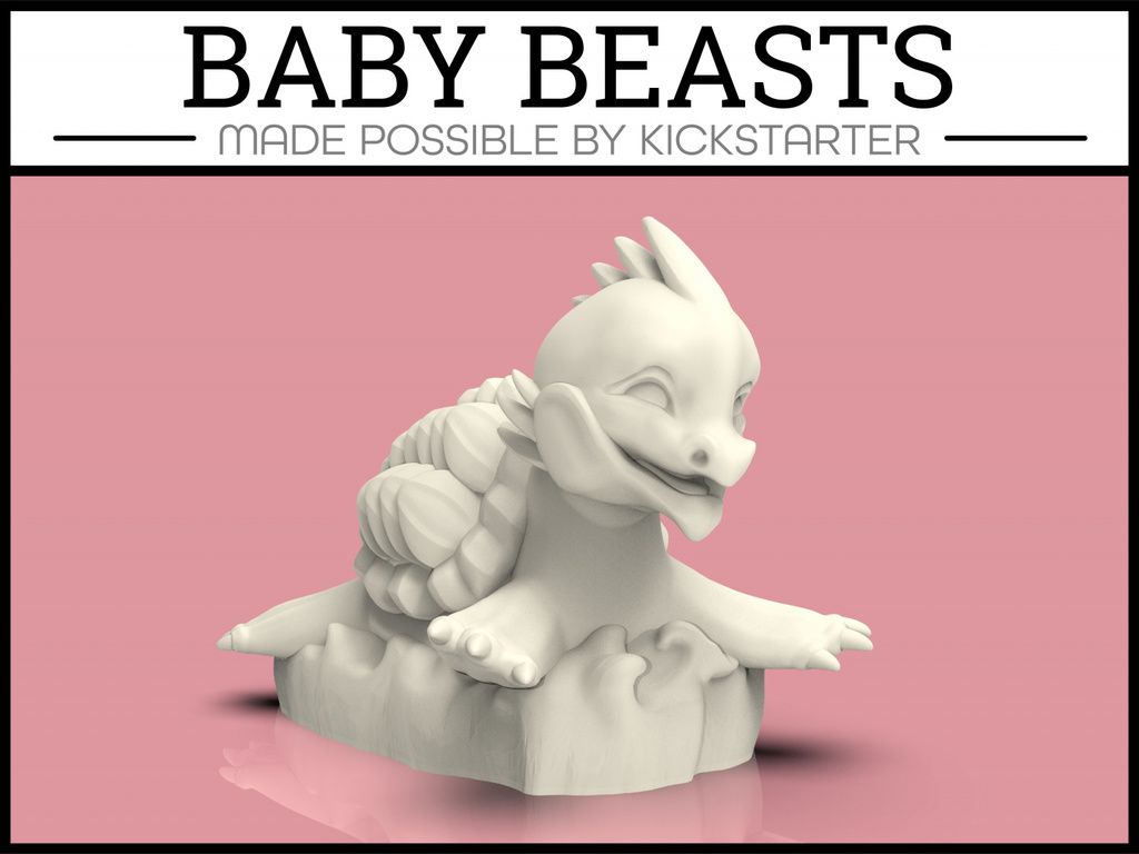 Download free STL file Baby Dragon Turtle - Tabletop Miniature • 3D ...