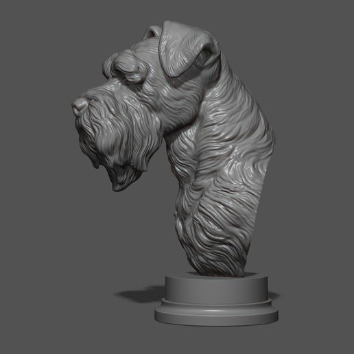 👤 Schnauzer bust head・ STL File for 3D printing and CNC machining ...