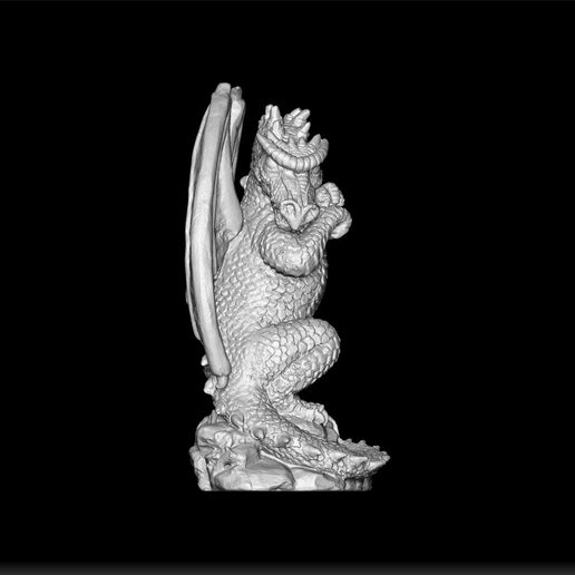 STL file Dragon Figurine - Fantasy Dragon Sculpture - 3D Print Dragon ...