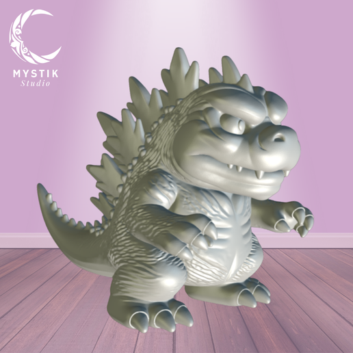 👾 Burning Godzilla Chibi – 3D Printable Collectible Figure・ STL File ...