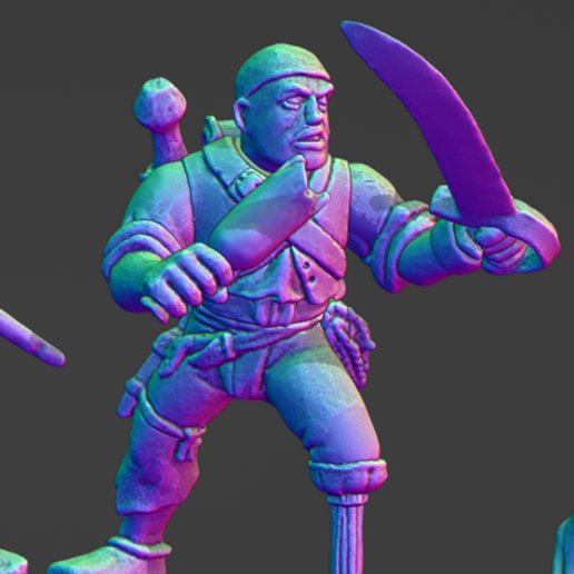 🏴‍☠️ Pirata com perna de pau・Arquivo STL para Impressão 3D・Cults