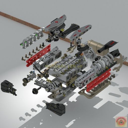 💭 FERRARI 512 TR - ENGINE・ STL File for 3D printing・Cults