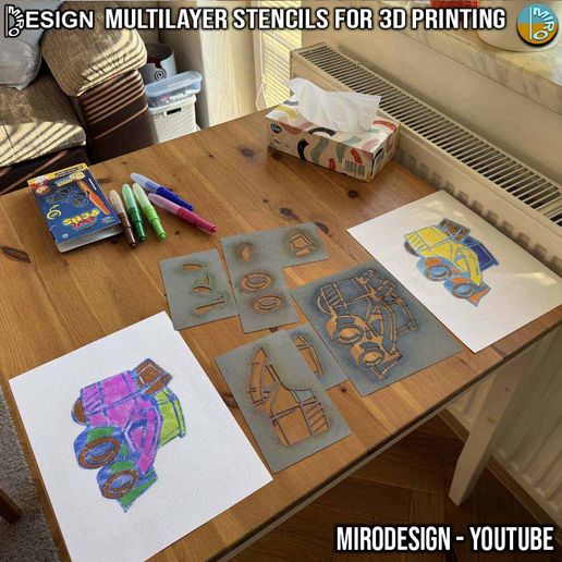 Free STL file Stencils - Digger 🎨 ・3D print model to download・Cults