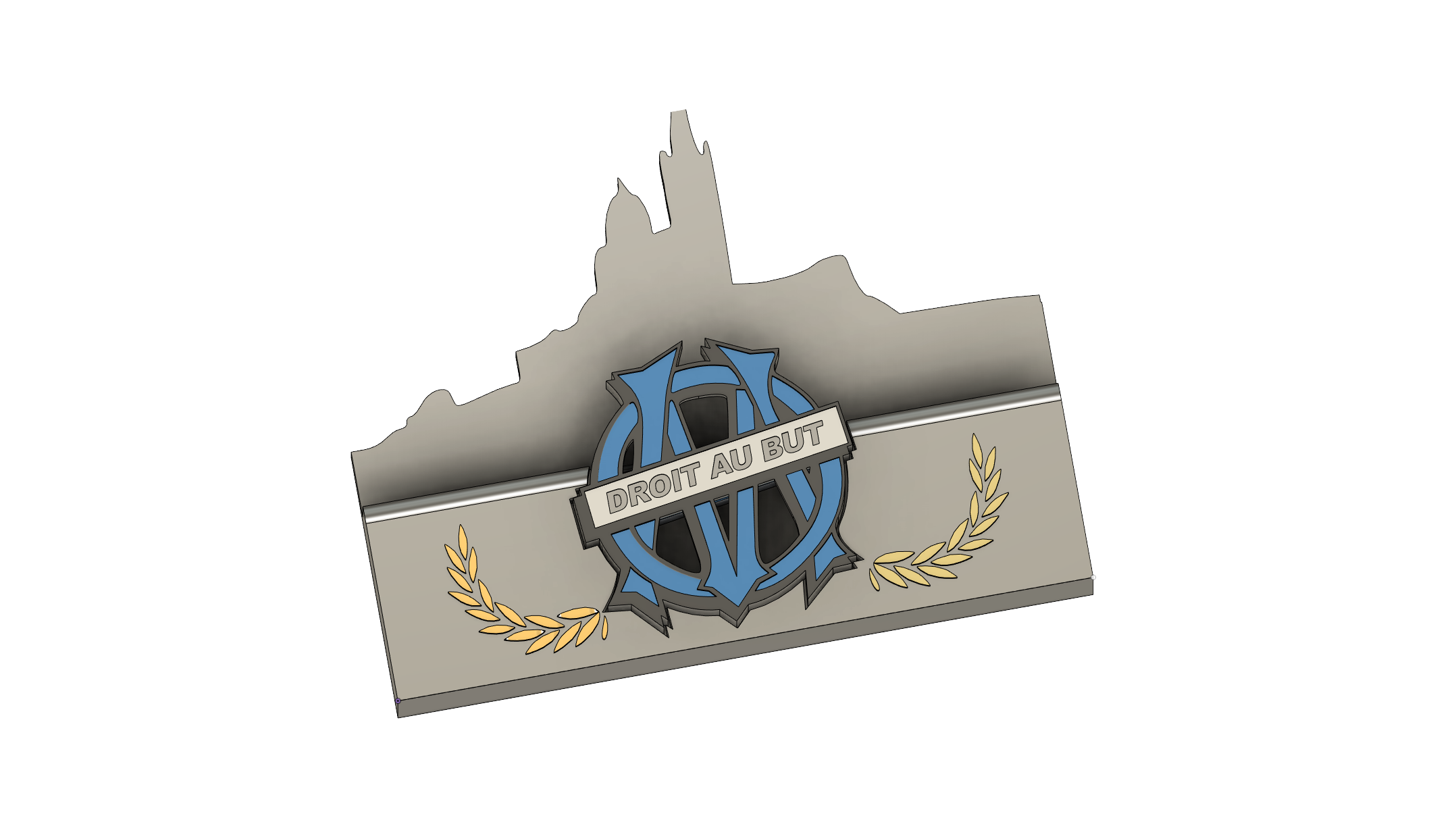 Download STL file Olympique de Marseille LED lamp • 3D printable design ・ Cults