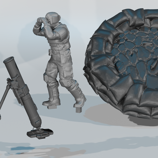 Archivo 3D Mortar Squad unit - Astra Militarum - Cadian Regiment-type 2 ...