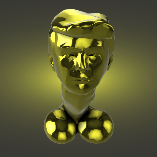STL file trump , funny , statuette dickie trump head 🔞 ・3D print design ...