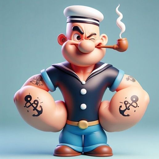👁️ Popeye Pop eye・ STL File for 3D printing・Cults