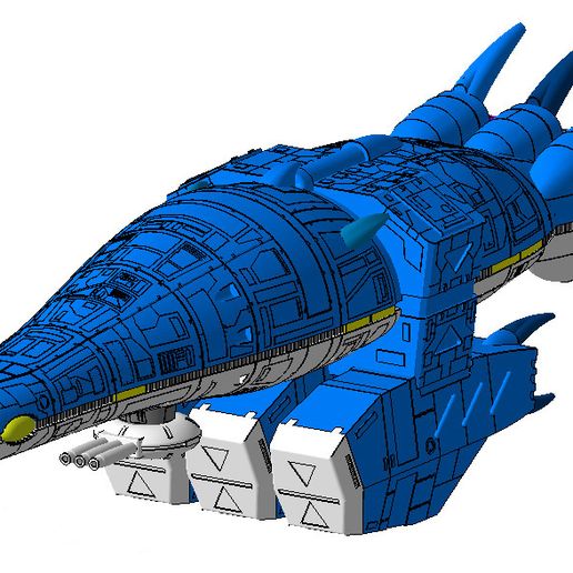 🚀 Garfish-class Super Dimensional Light Cruiser・ STL File for ・Cults