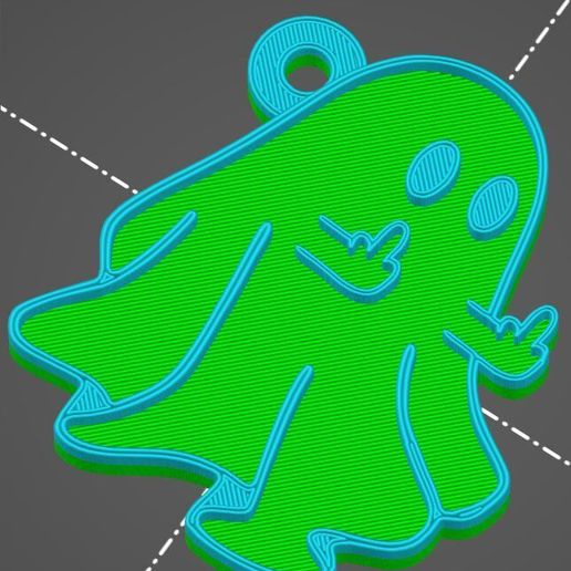 👻 Ghost FU Keychain・ STL File for 3D printing・Cults