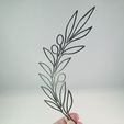STL file 2D Olive Tree Branch - Flower Decor - Wall art 🫒・3D print ...