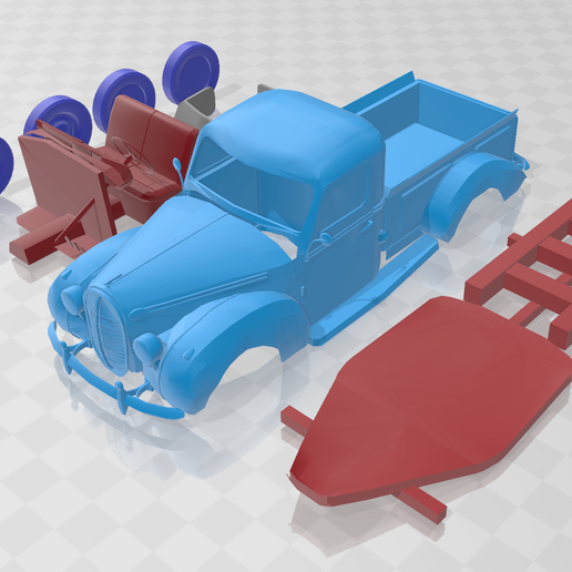 🚚 1938 Vairogs Pickup Truck Ford - Separate Parts Model・ 3D File for 3D ...
