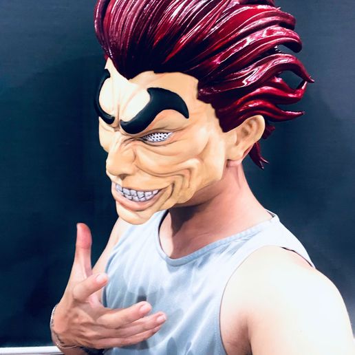 💇 Yujiro Hanma Head Mask (With Hair Ver) - Baki Anime - Netflix Series ...