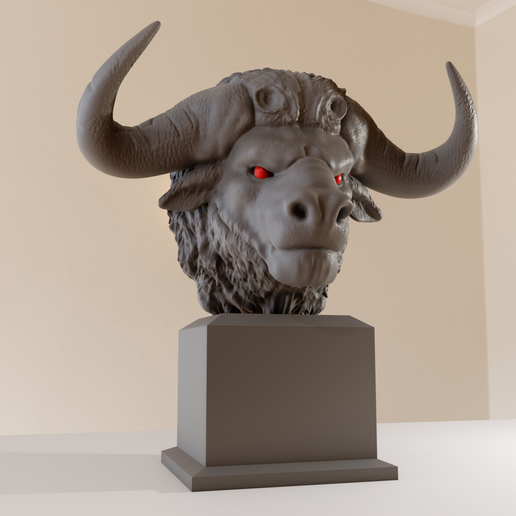 🐂 minotaur bull head bust stl・ STL File for 3D printing・Cults