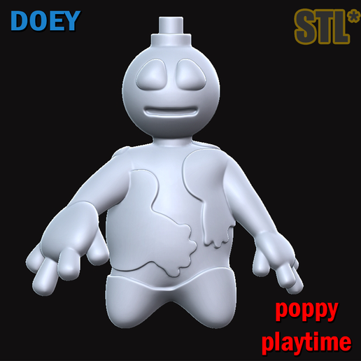 STL file Poppy Playtime Chapter 4 Doey STL 3D Model Character Fanart 🦸 ...