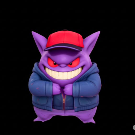 🐉 Gengar Pokemon Urban Style・Free STL File for 3D printing・Cults