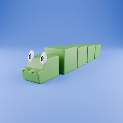 🐍 Articulated Cube Snake・Free STL File for 3D printing・Cults