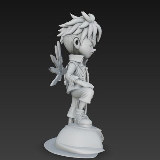 💬 Winged and Rebellious Anime Captain Figure・ STL File for 3D printing ...