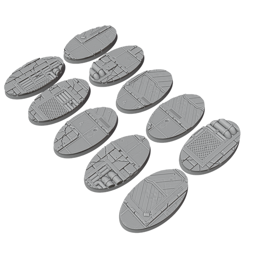 🎲 75mm x 42mm Oval Scenic Wargaming Bases - Industrial Themed・ 3D File ...