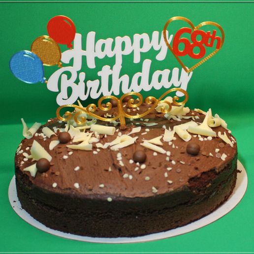 🎂 Happy 63rd Birthday Cake Topper・ STL File for 3D printing・Cults