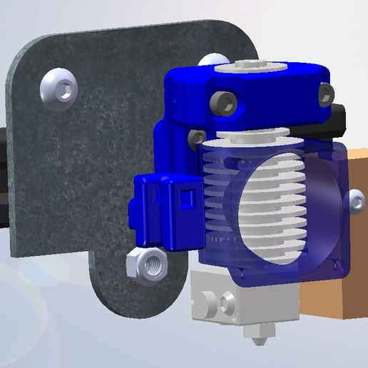 Free STL file E3D v6 hotend mount for Afinibot / Creality / HURricane ...